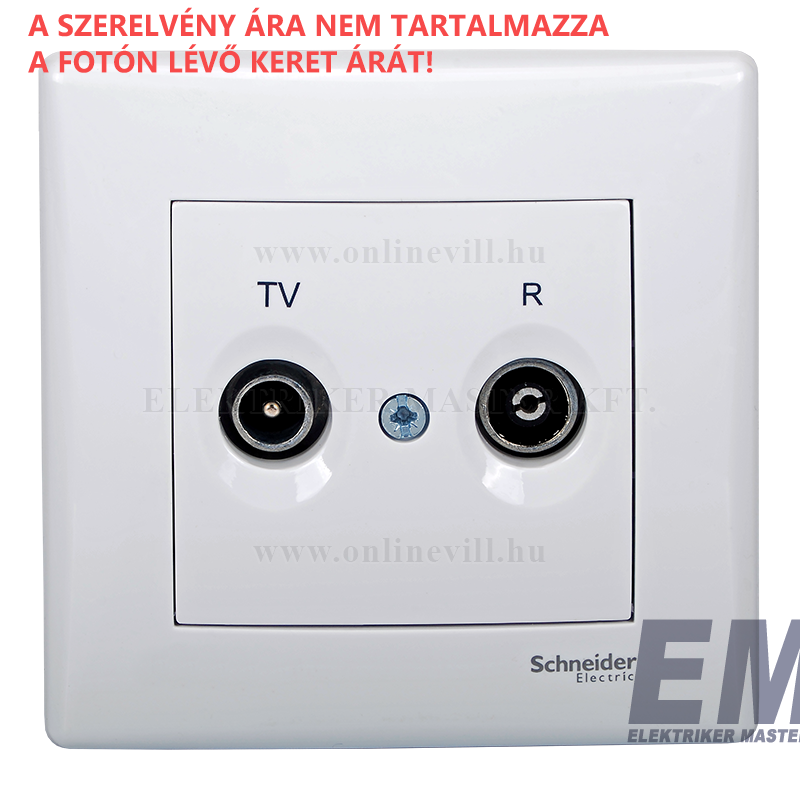 Schneider SEDNA TV/R aljzat átmenő 4dB fehér SDN3301821