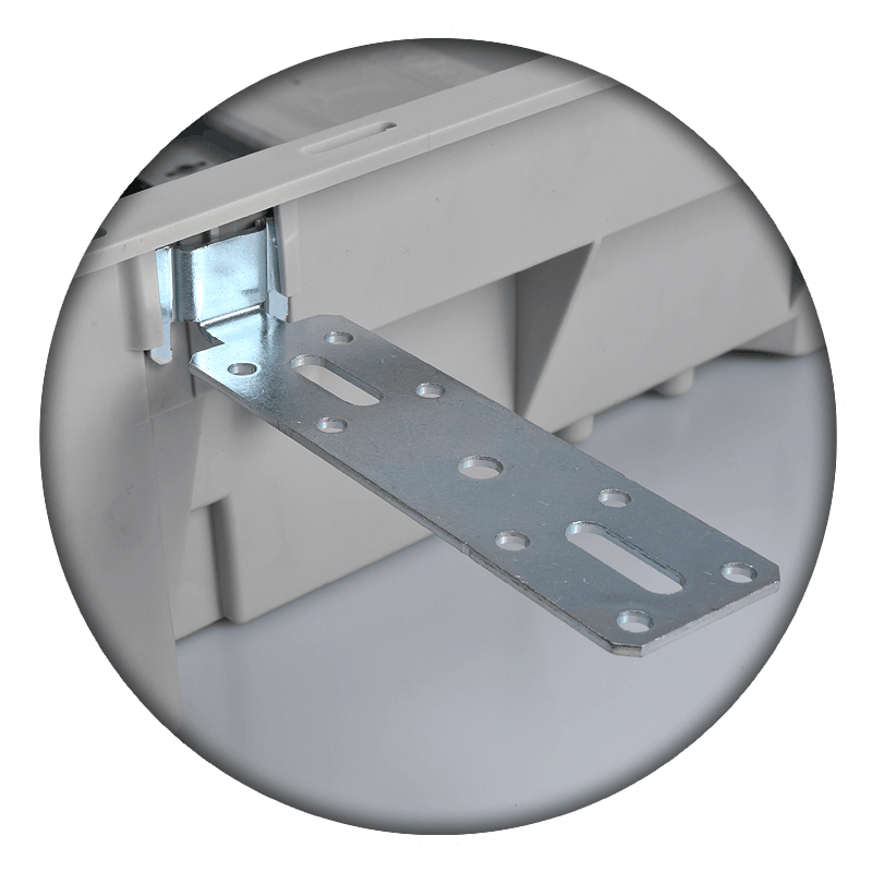 Lakáselosztó süllyesztett 36 modulos elosztó szekrény fehér fém ajtóval ...