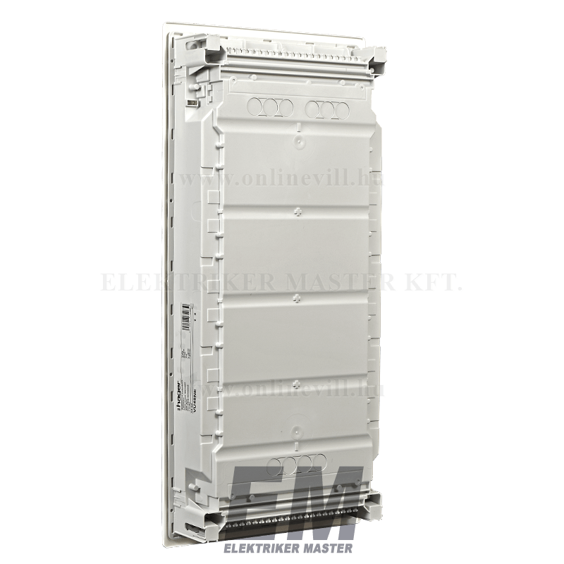 Lakáselosztó süllyesztett 48 modulos elosztó szekrény fehér fém ajtóval ...