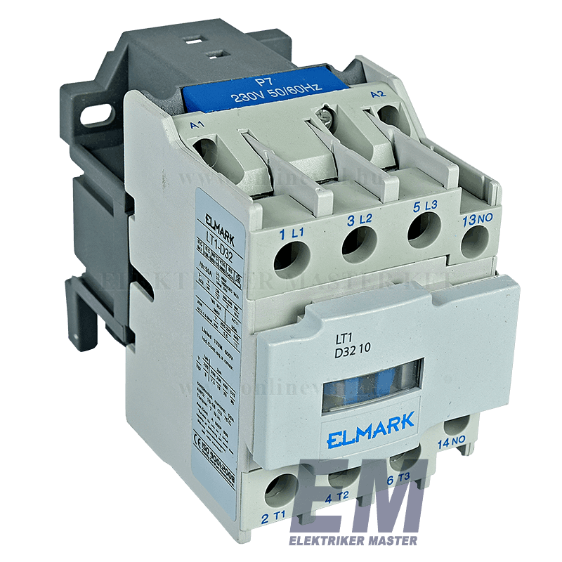 Mágneskapcsoló Kontaktor 32A 230V záró Elmark LT1-D3210 23321