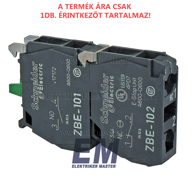 Érintkezőblokk, Schneider ZBE-102 1N/C