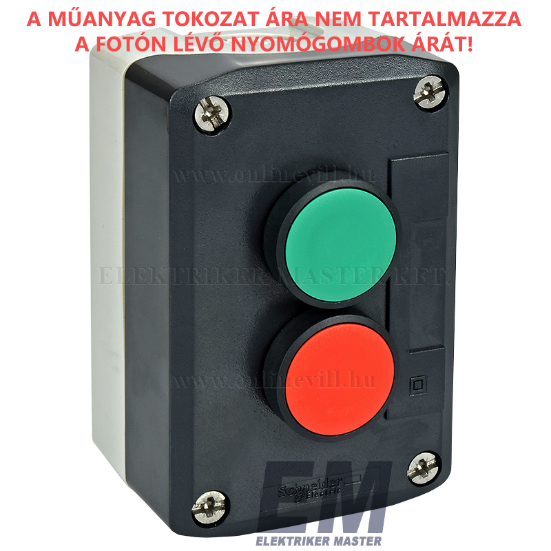 Schneider Nyomógomb tokozat üres 2 lyukú Harmony XALD XALD02