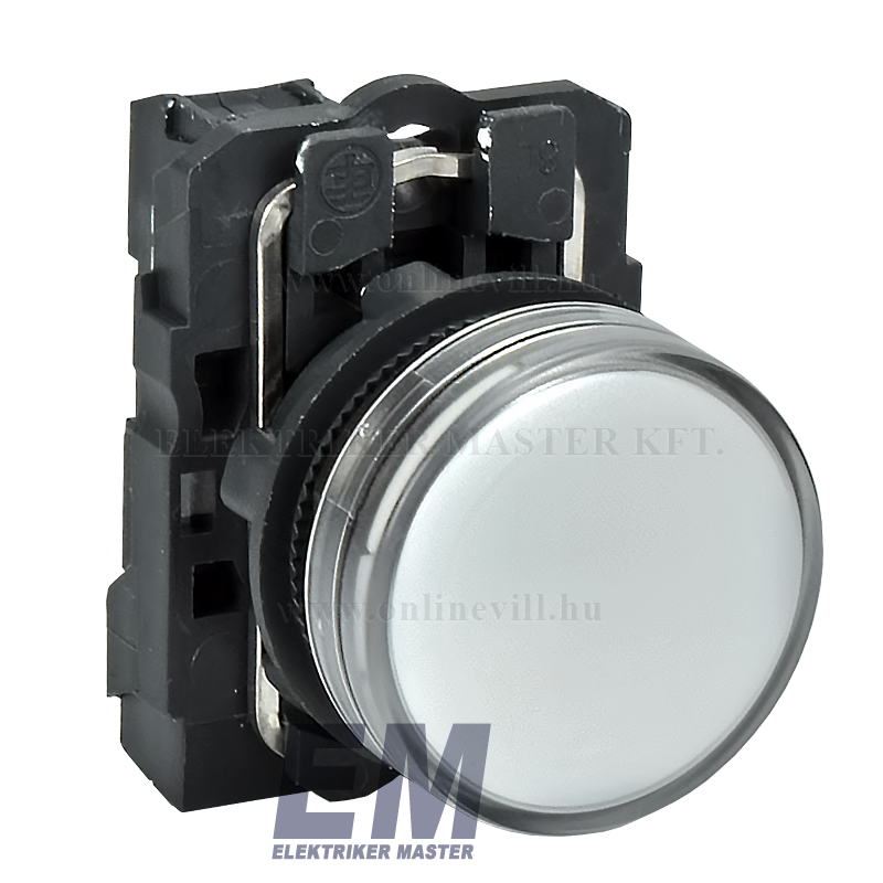 Schneider LED-es jelzőlámpa fehér 230V D22 Harmony XB5AVM1