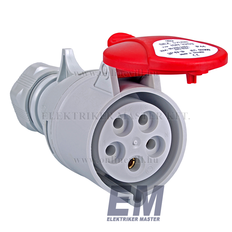 Lengő dugalj 5P 32A 400V IP44 ipari csatlakozó SEZ ISN 3253