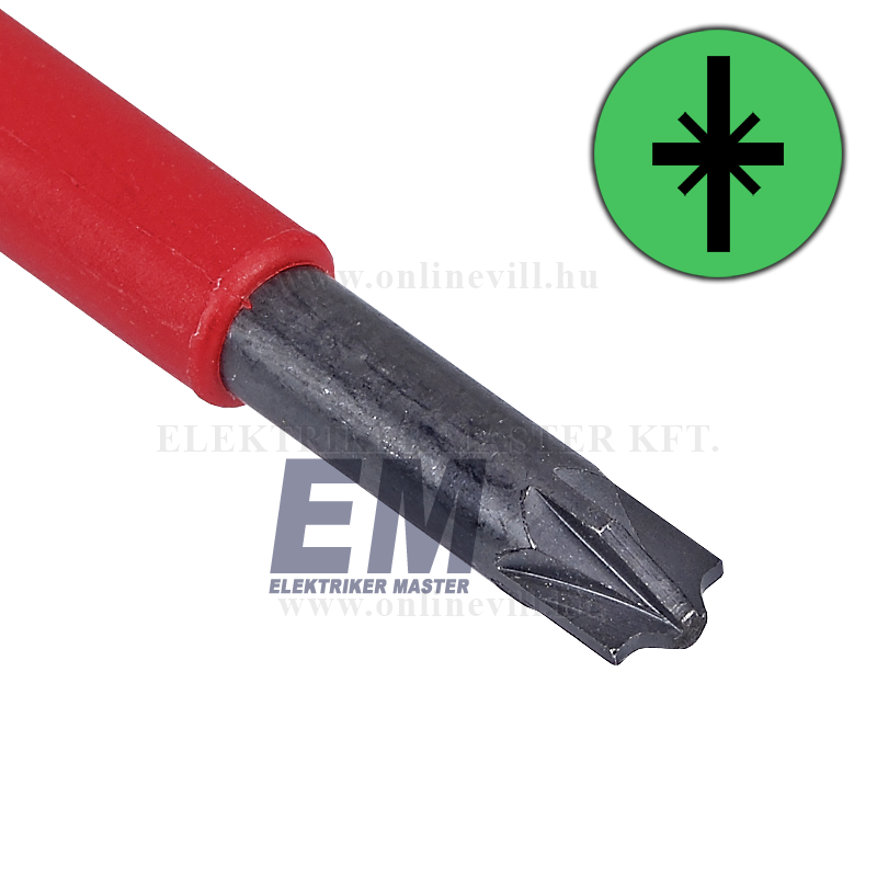 Keresztélű szigetelt csavarhúzó SL/PZ2 100x218mm (Plus-minus) 1000V ...