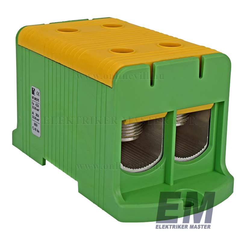 Fővezetéki leágazó sorkapocs 240 mm2 Z/S sínre szerelhető Pollmann ...