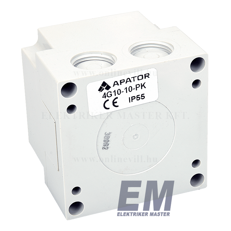 Apator 4G10-10-PK tokozott kapcsoló 3P 16A IP65 0-1 állású BE-KI kapcsoló