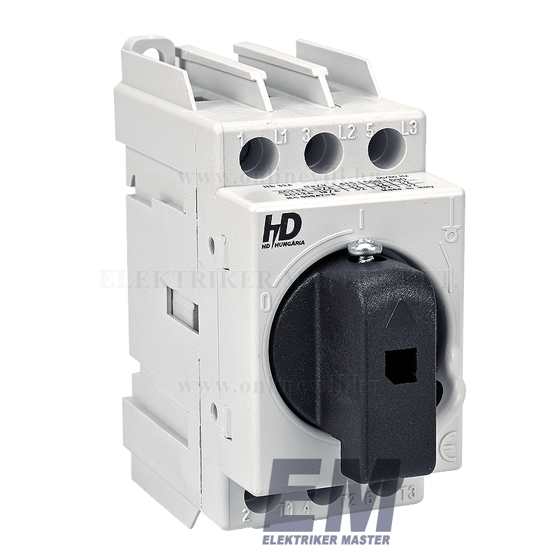 Szakaszoló kapcsoló 3P 32A Moduláris terheléskapcsoló fekete ...