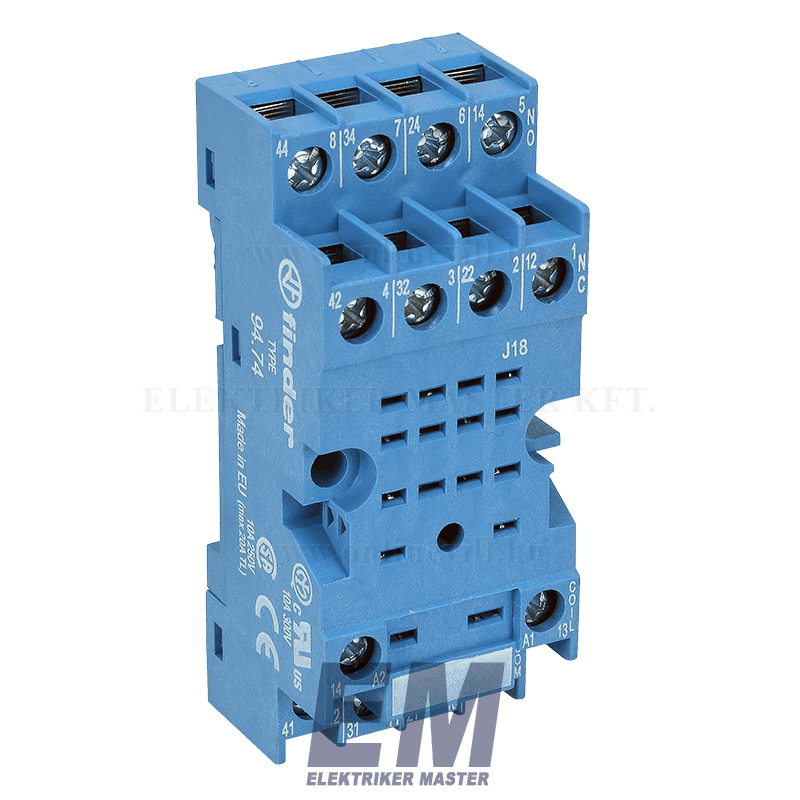 Finder Foglalat 94.74 relé alj (55.34/55.32 típusú relékhez)