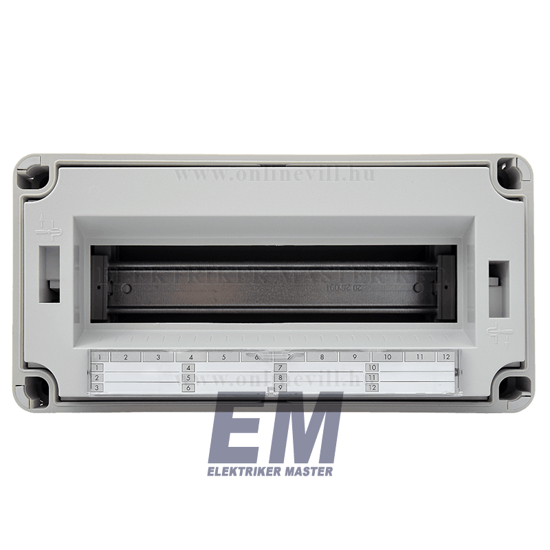 Hensel MI 1112-U 300x150 üres 12 modulos kismegszakító szekrény