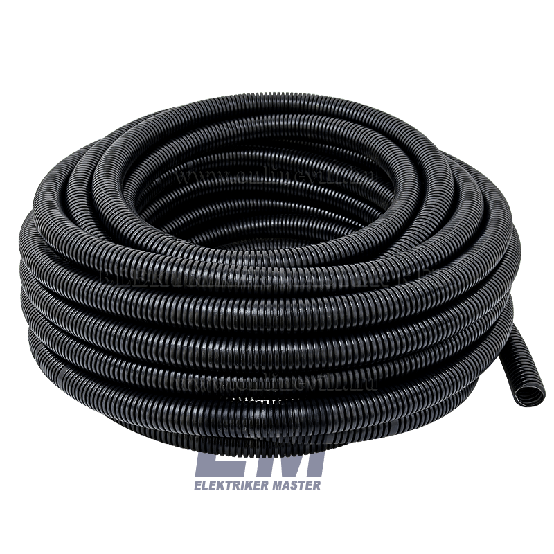 Lépésálló gégecső 50 mm flexibilis védőcső villanyvezeték cső fekete ...