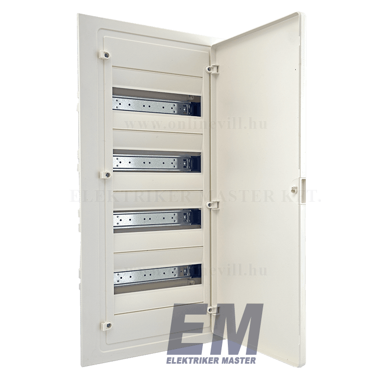 Lakáselosztó süllyesztett 48 modulos elosztó szekrény fehér teli ...