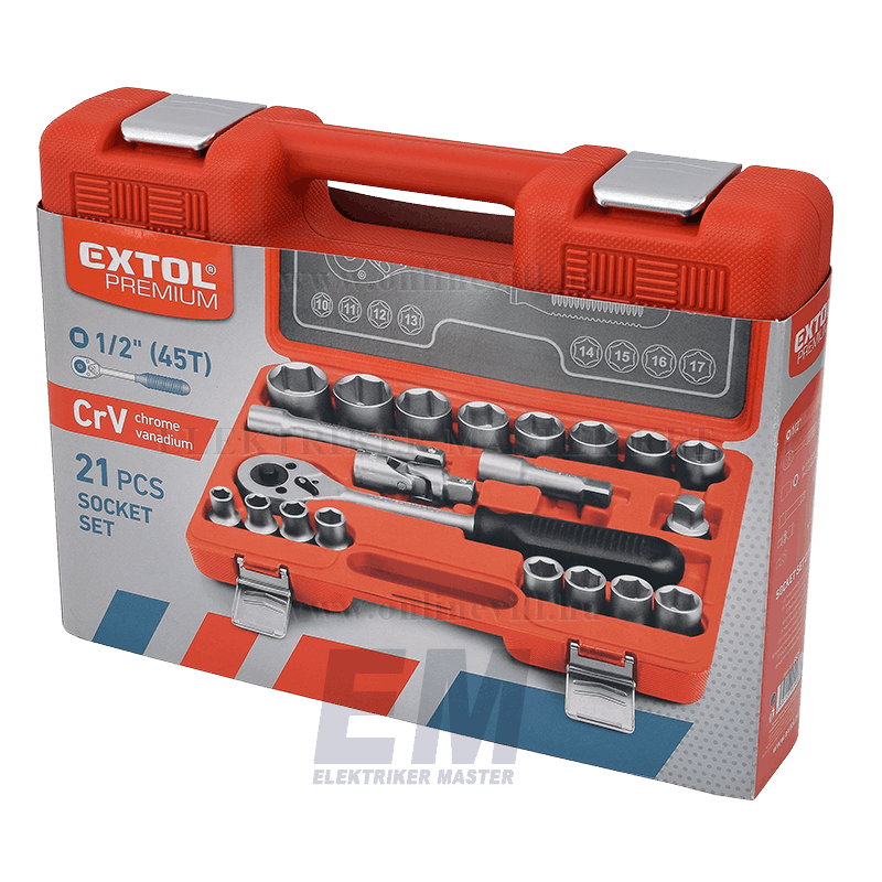 Dugókulcs készlet racsnis hajtókarral krova készlet 10-32mm dugófejek ...