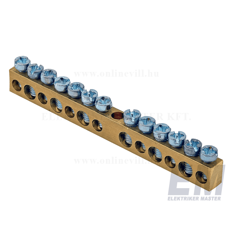 Hager Golf elosztókhoz N/PE sín 6x16+7x10 mm2 furattal K148