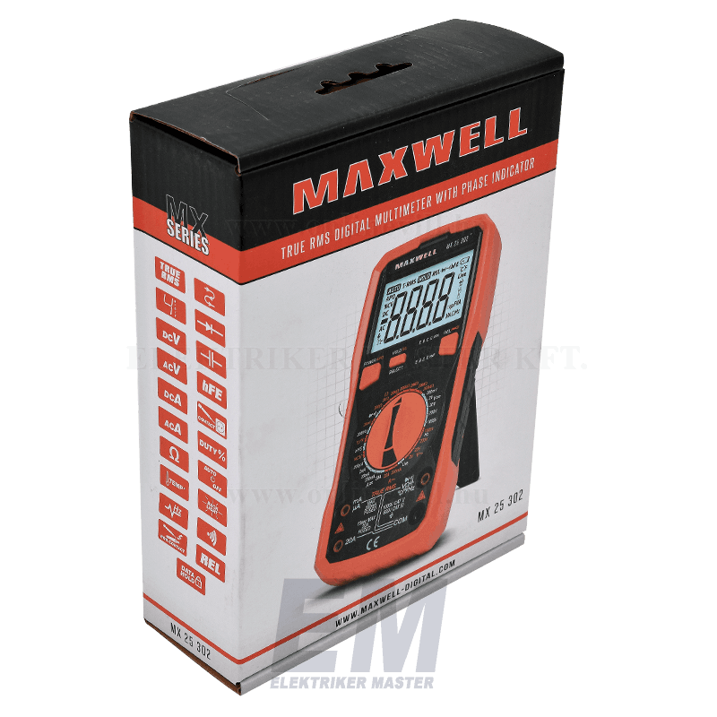 Digitális multiméter Hőmérséklet AC/DC Ellenállás Kapacitás Frekvencia ...