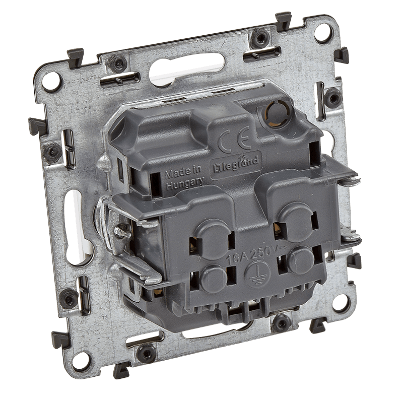 Legrand Valena Life Dugalj 2P+F konnektor csavaros bekötés fehér 753125