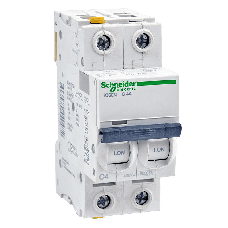 Schneider ACTI9 iC60N kismegszakító 2P C 4A 6kA A9F04204