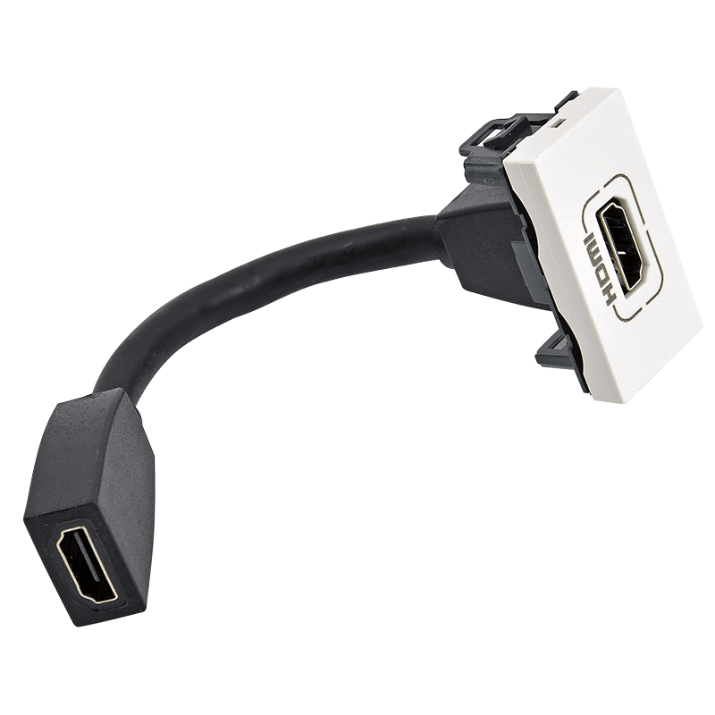 Legrand Program Mosaic HDMI aljzat 1 modul széles elővezetékezett fehér ...