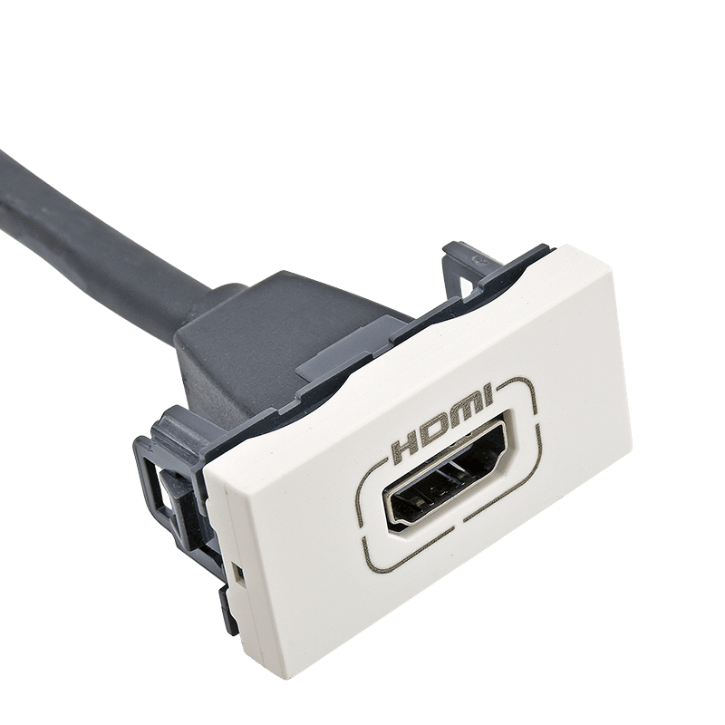 Legrand Program Mosaic HDMI aljzat 1 modul széles elővezetékezett fehér ...