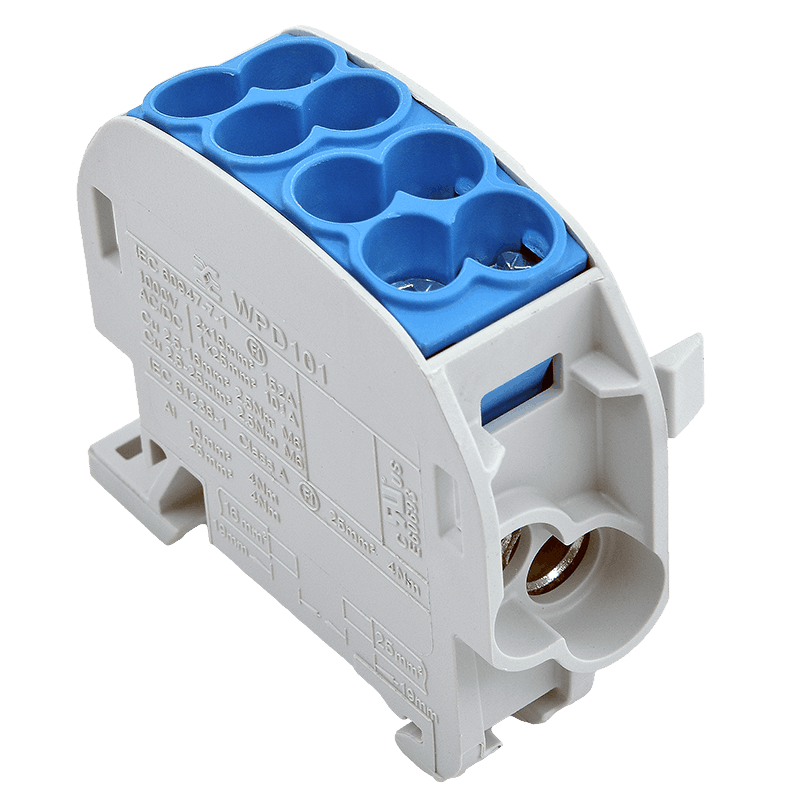 Fővezetéki leágazó sorkapocs 25 mm2 Kék 1000V DC Weidmüller WPD 101 ...