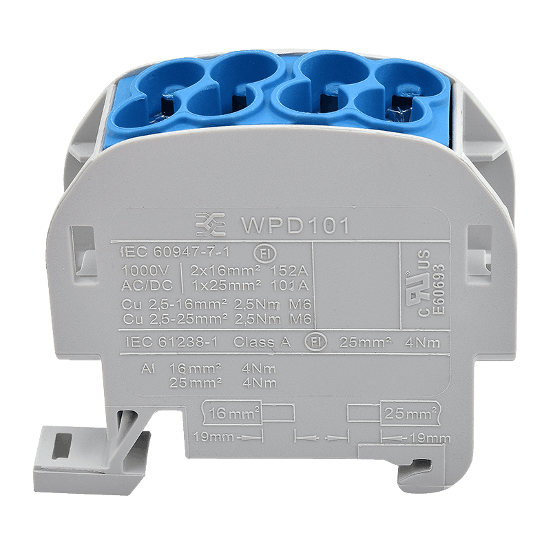 Fővezetéki leágazó sorkapocs 25 mm2 Kék 1000V DC Weidmüller WPD 101 ...