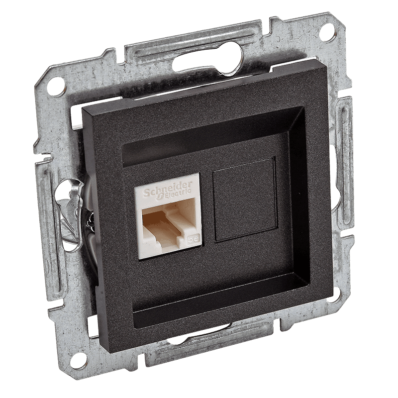 Schneider ASFORA RJ45 Cat5e UTP internet aljzat antracit EPH4300171