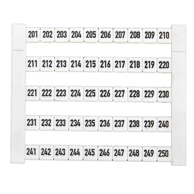 Sorkapocs jelölő 201-250 5mm széles Weidmüller 0473460201 (ívenként 50 ...