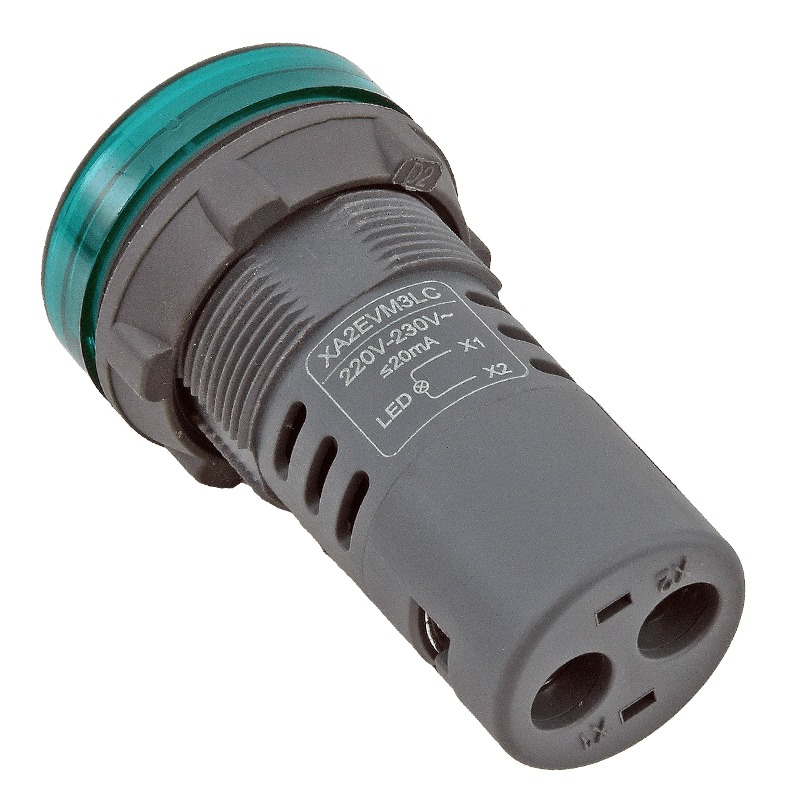 Schneider Jelzőlámpa LED 230V AC zöld D22 Harmony Easy XA2EVM3LC