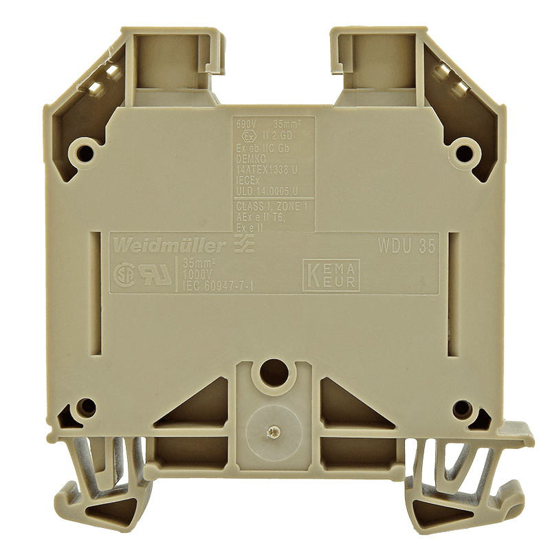 Sorkapocs 35 szürke/bézs sínre szerelhető Weidmüller WDU 35 1020500000