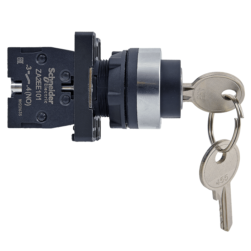 Schneider Kulcsos Választókapcsoló 2 állású 1NO D22 Harmony Easy XA2EG21