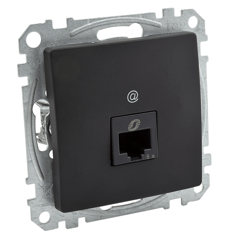 Schneider SEDNA Design RJ45 Cat5e UTP aljzat antracit SDD114451