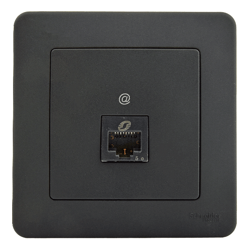 Schneider SEDNA Design RJ45 Cat5e UTP aljzat antracit SDD114451