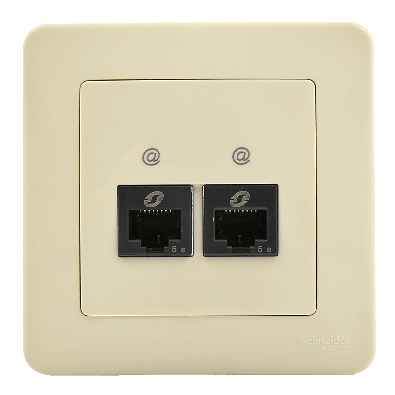 Schneider SEDNA Design RJ45 x2 Cat5e UTP dupla aljzat bézs SDD112452
