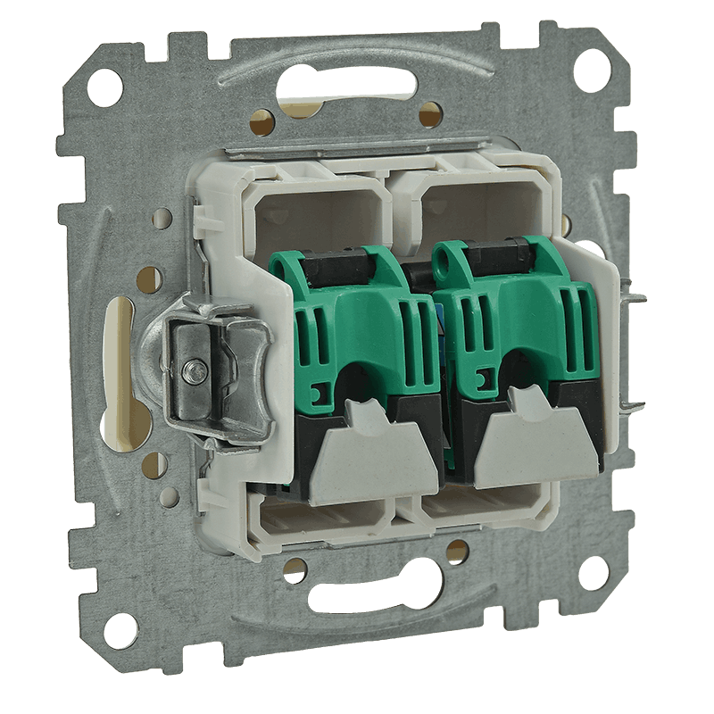 Schneider SEDNA Design RJ45 x2 Cat5e UTP dupla aljzat bézs SDD112452