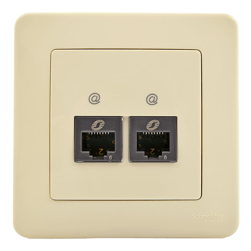Schneider SEDNA Design RJ45 x2 Cat6 UTP dupla aljzat bézs SDD112462