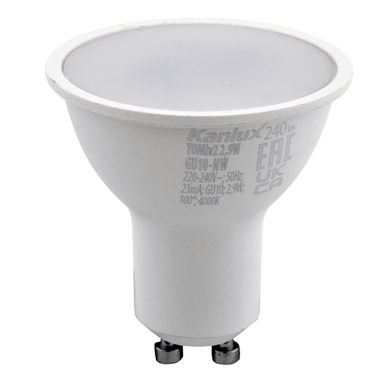 GU10 LED Spot Izzó 2,9W 4000K természetes fehér Kanlux Tomi V2 34964