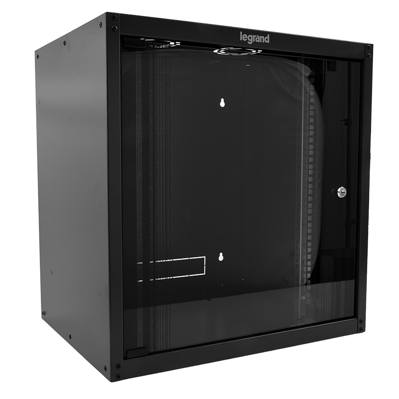 Kommunikációs fali RACK szekrény 19" 12U 620x600x400 antracit ...