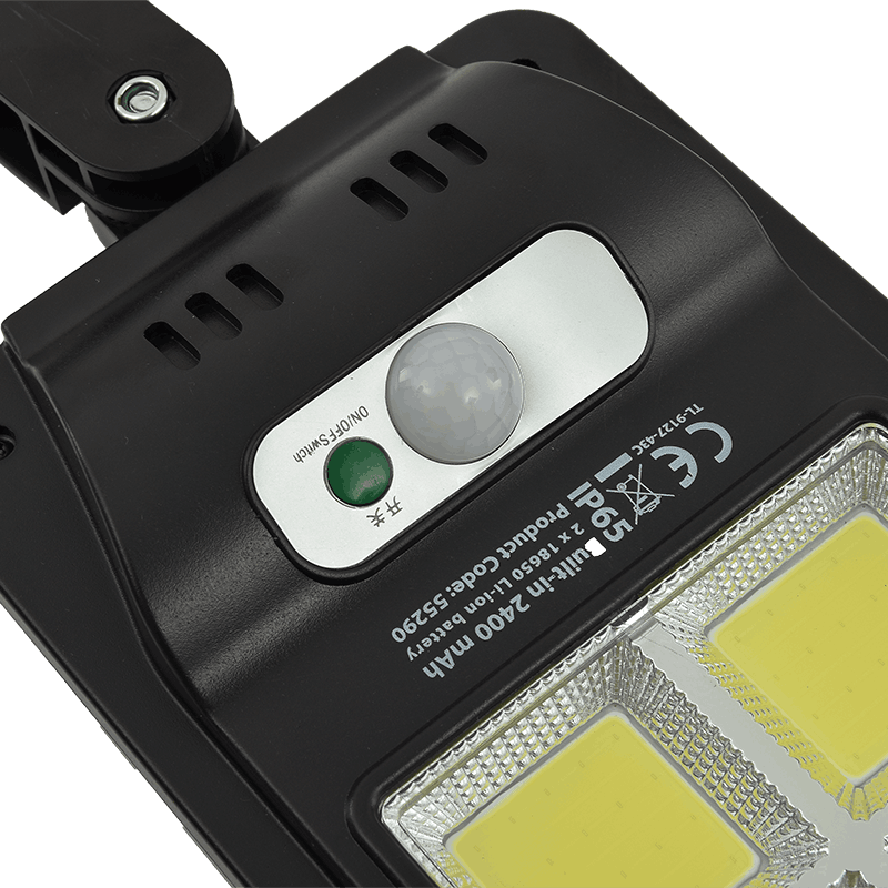 Napelemes Solar LED Lámpa Mozgásérzékelővel 5W Utcalámpa Fali reflektor ...