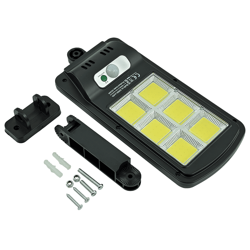 Napelemes Solar LED Lámpa Mozgásérzékelővel 5W Utcalámpa Fali reflektor ...