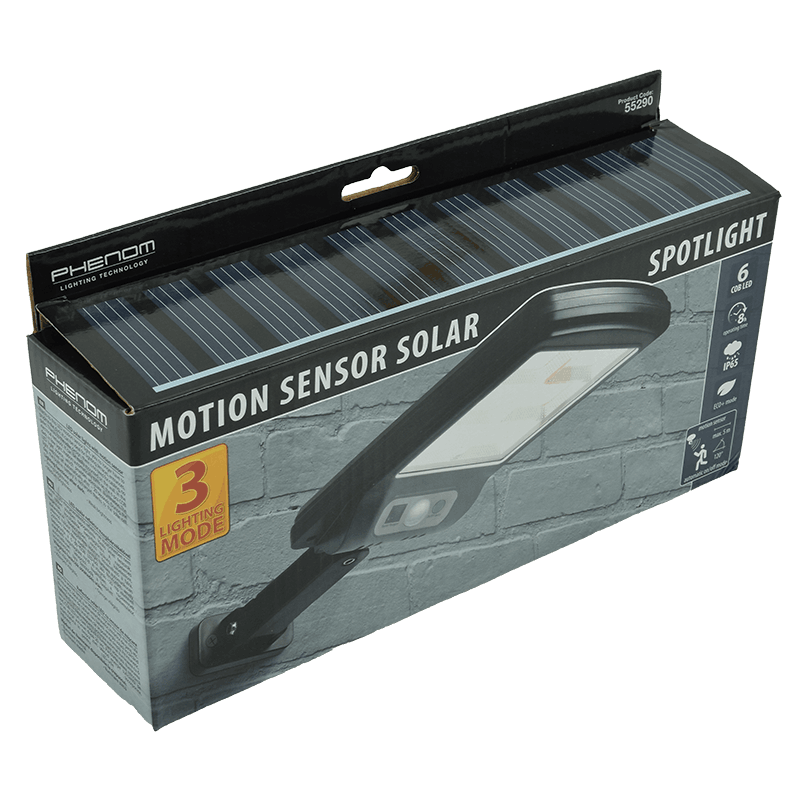 Napelemes Solar LED Lámpa Mozgásérzékelővel 5W Utcalámpa Fali reflektor ...