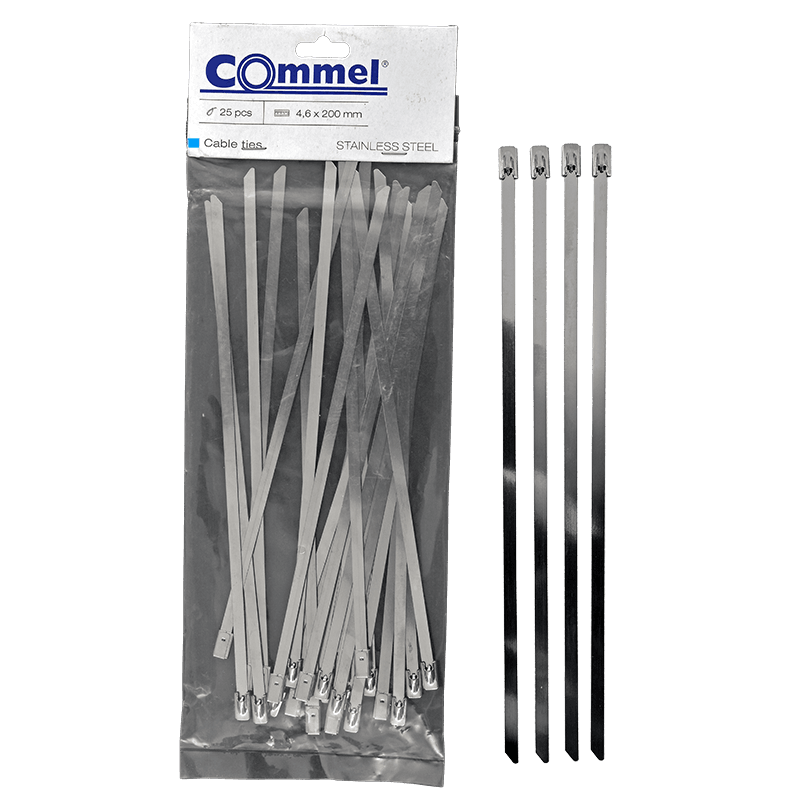 Gyorskötöző fém kábel kötegelő 200x4,6 rozsdamentes acél kábelkötegelő ...