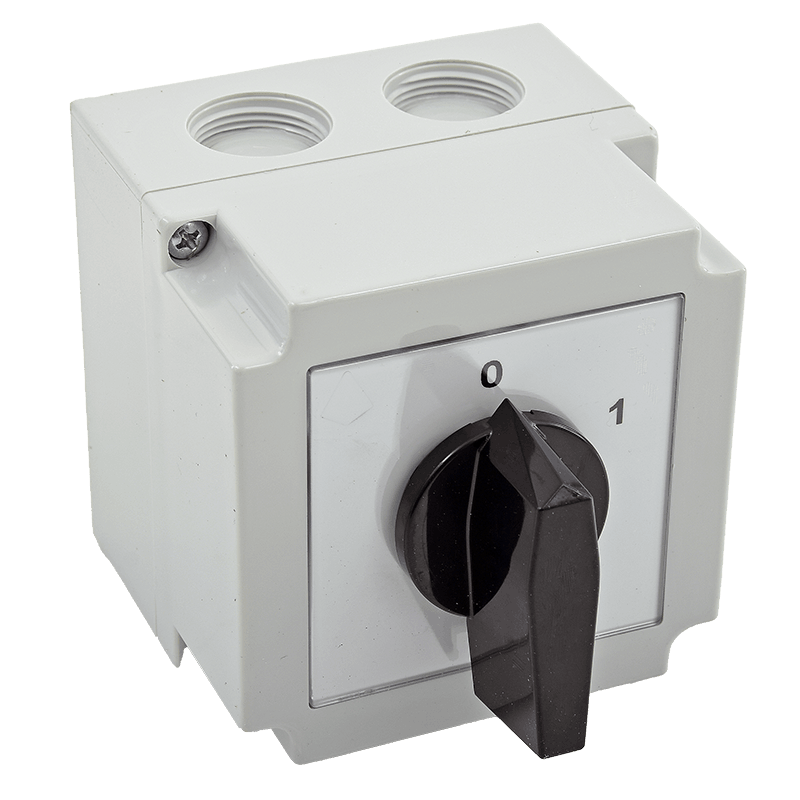 Apator 4G25-10-PK tokozott kapcsoló 3P 25A IP55 0-1 állású BE-KI kapcsoló