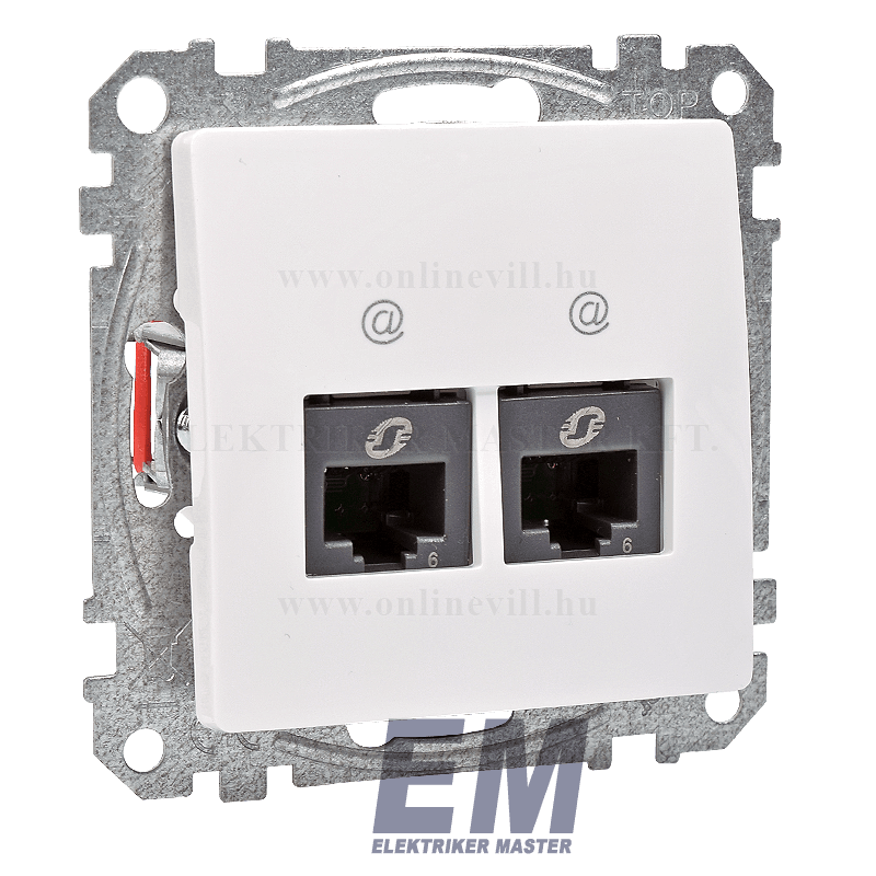 Schneider SEDNA Design RJ45 x2 Cat6 UTP dupla aljzat fehér SDD111462