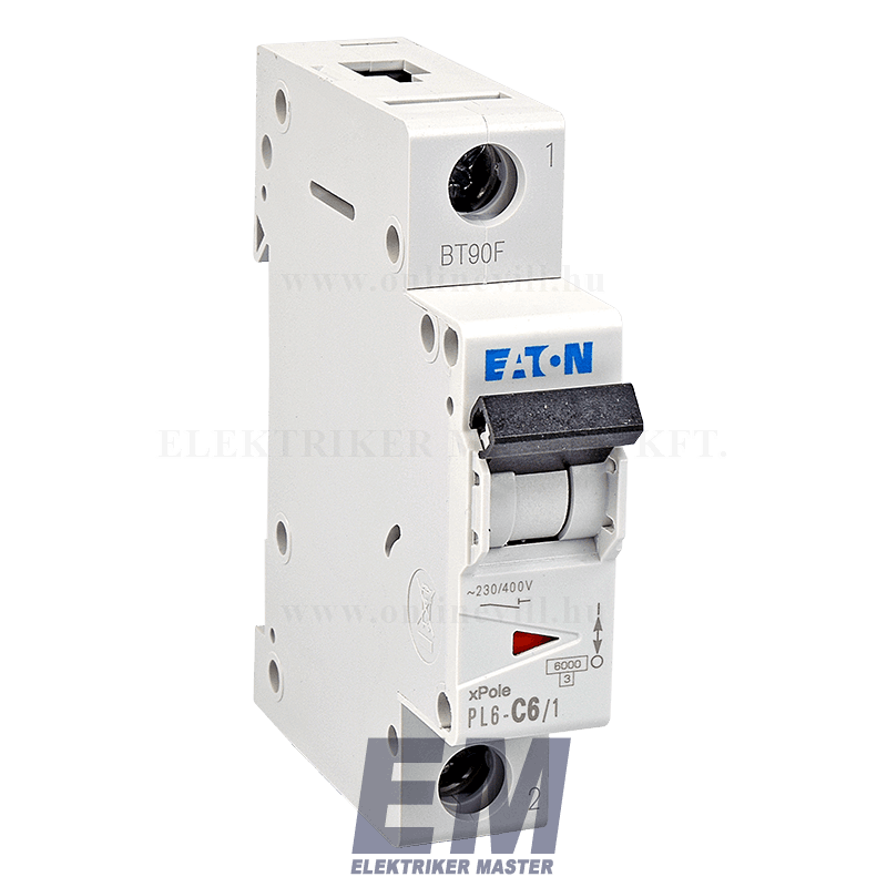EATON kismegszakító 1P C 6A 6kA PL6-C6/1 286530