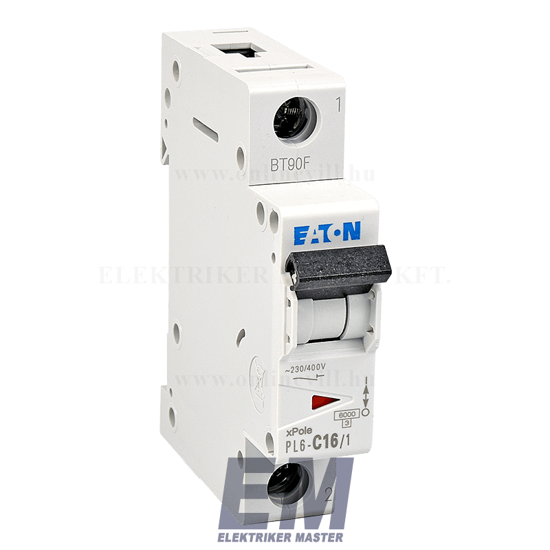EATON kismegszakító 1P C 16A 6kA PL6-C16/1 286533