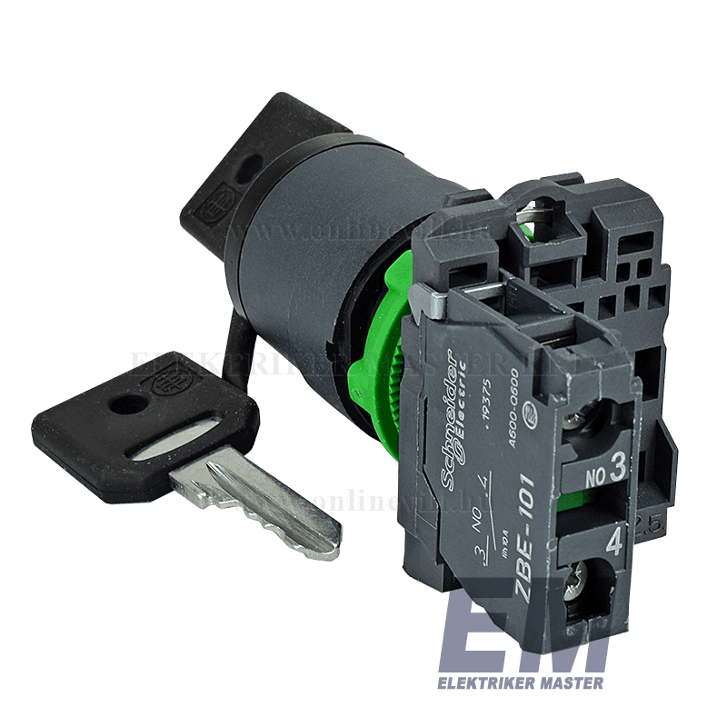 Schneider Kulcsos kapcsolófej XB5AG41