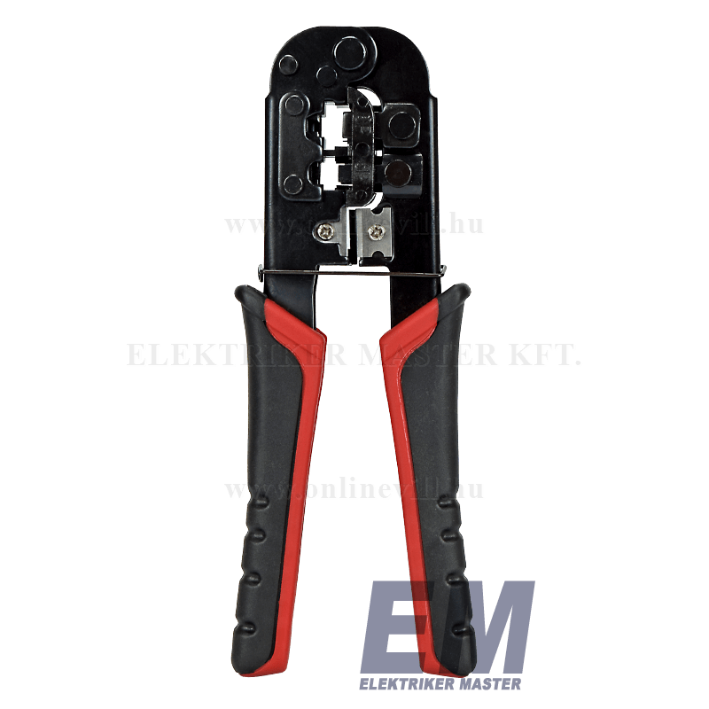 Krimpelő présfogó vágó csupaszító szerszám RJ-csatlakozókhoz 6P4C-RJ-11 ...