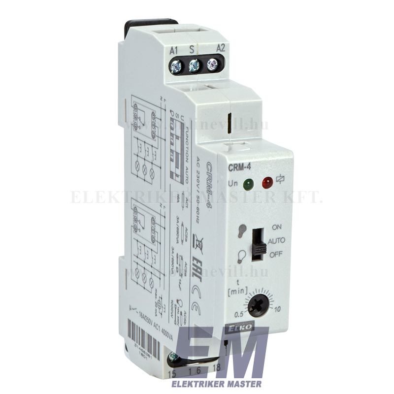 Lépcsőházi automata moduláris időkapcsoló Elko CRM 4