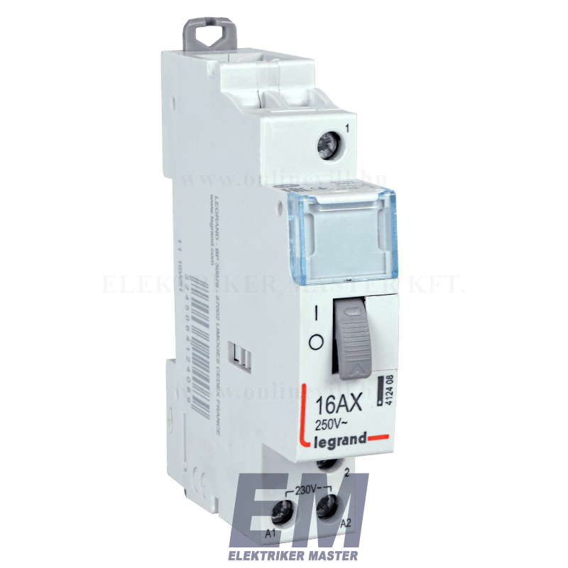 Impulzusrelé 1modul 16A 1 (NO) záró érintkező Legrand 412408