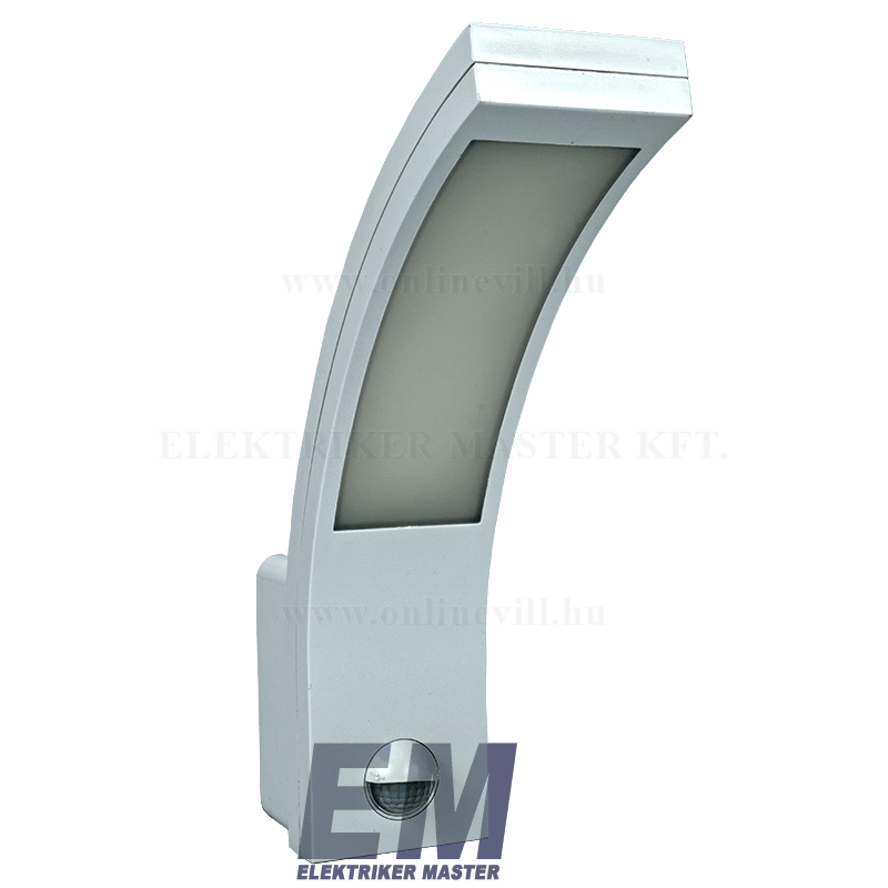 Fali LED lámpa 15W 4500K IP54 mozgásérzékelős ívelt forma fehér Tracon ...
